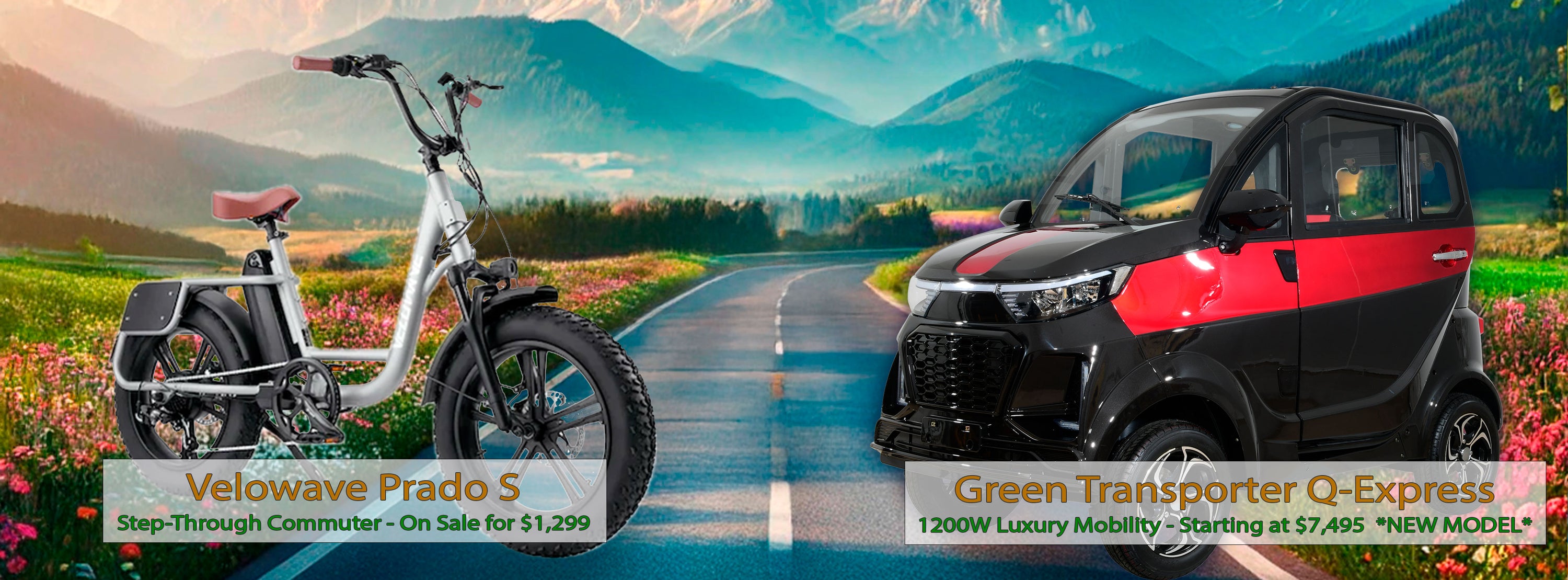 Electric Whispering has Fast E-Bikes & Comfortable Mobility Scooters!